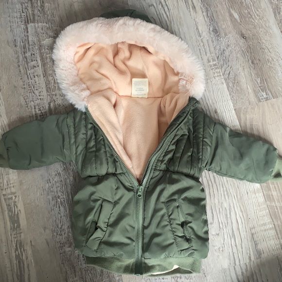 First Impressions | Jackets & Coats | Baby Girl Olive Green Bomber ...
